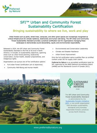 Sustainable Forestry Initiative (SFI) | Preferred by Nature